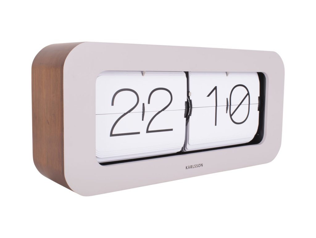 Karlsson Table clock Matiz Bamboo Warm Grey – Karlsson Clock